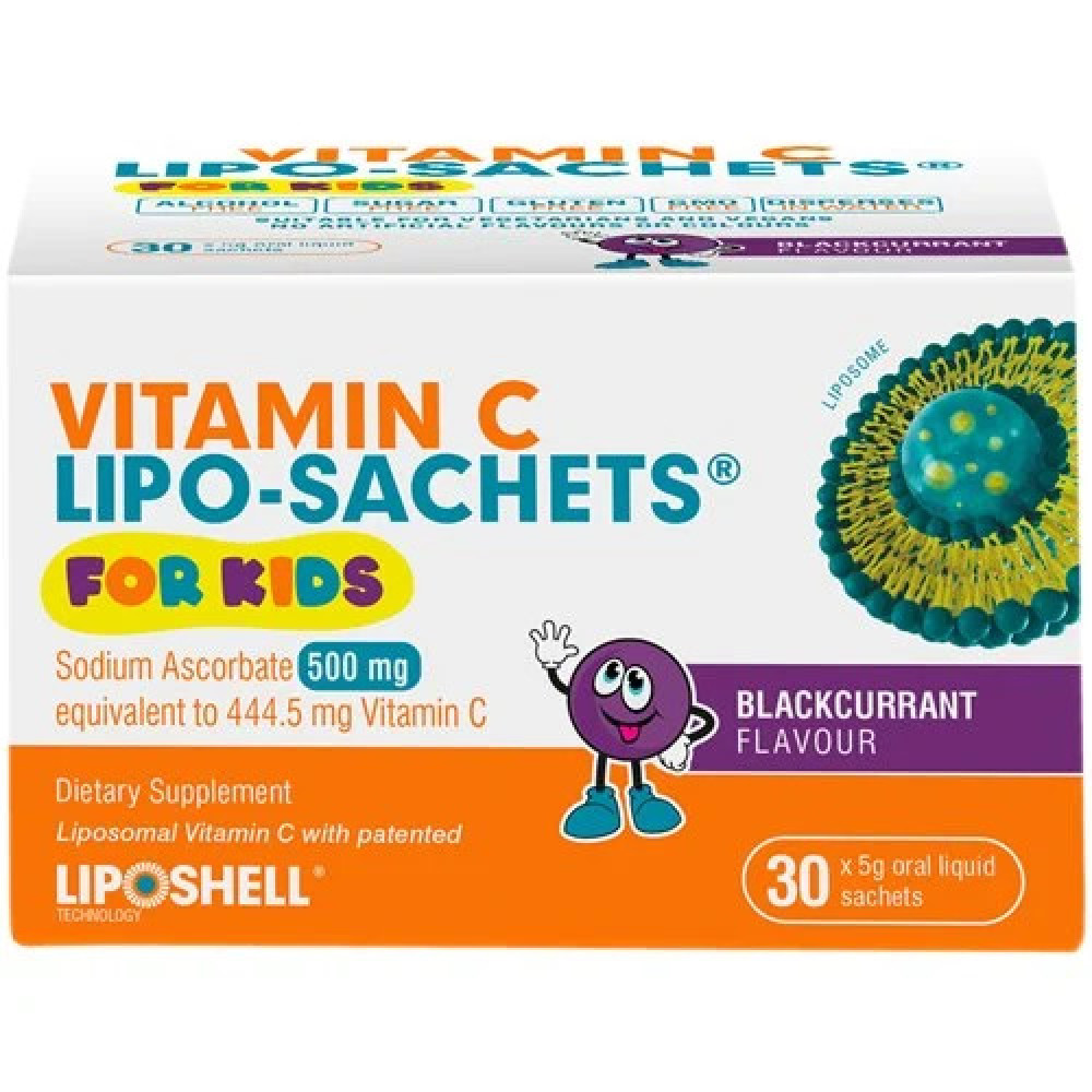 Vitamin C Lipo Sachets for Kids Blackcurrant | HealthPorter ...