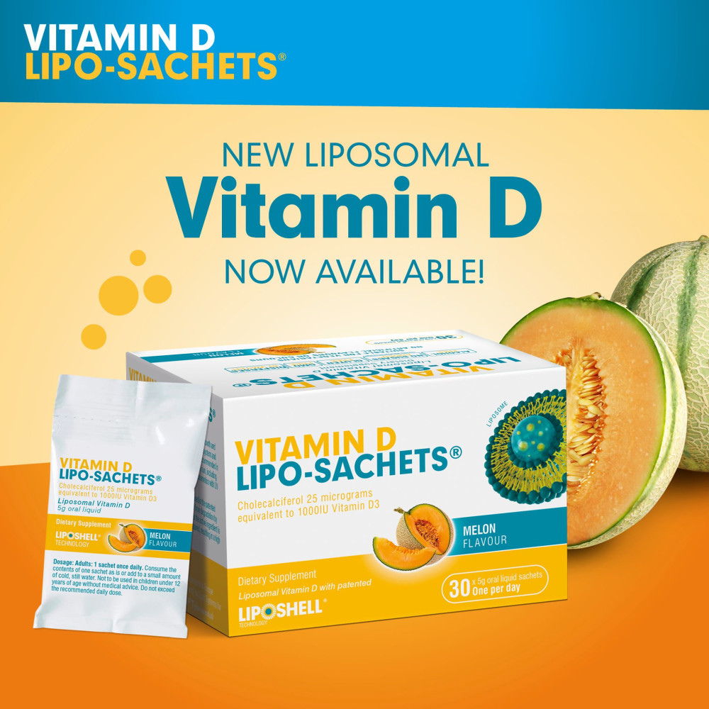 Vitamin D Lipo Sachets 1000IU 30 Sachets | HealthPorter NZ